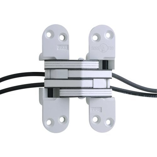 SOSS #218 Invisible Hinge White E-Coated 218PT4WH | CabinetParts.com